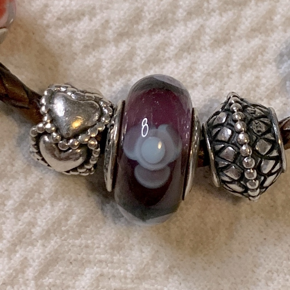 Authentic Pandora Blue Flowers On For You Murano Glas… - Gem